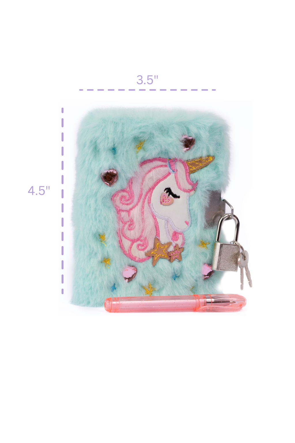 Furry Journal with Lock & Pen